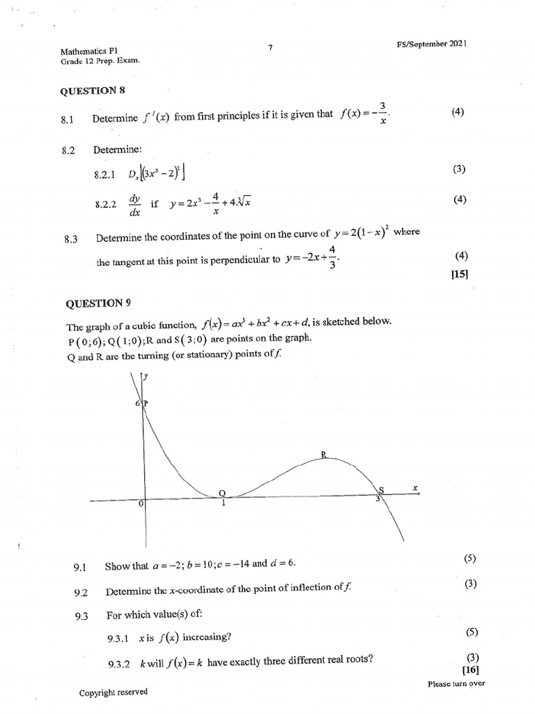 calculus class test | PDF