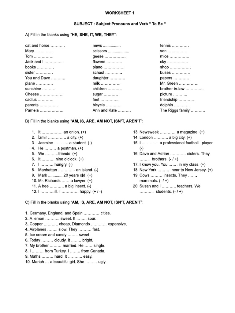 Worksheet Extra | PDF