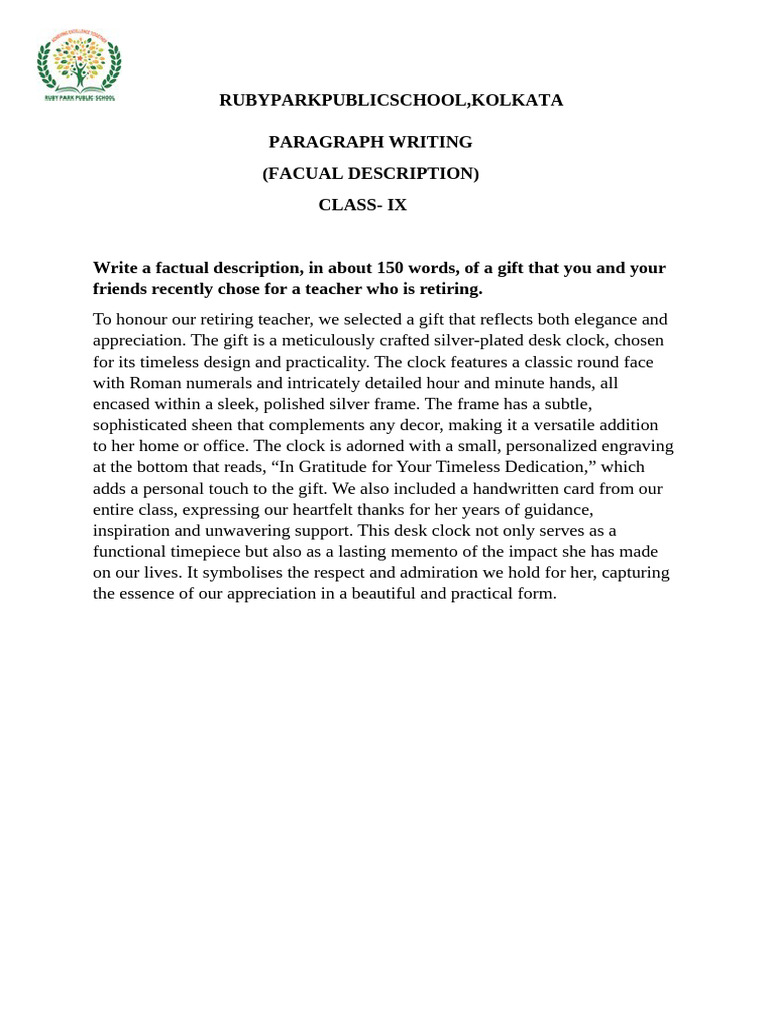 Factual Paragraph Hy | PDF