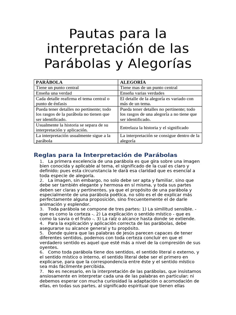 34 Parábolas y Alegorías | PDF