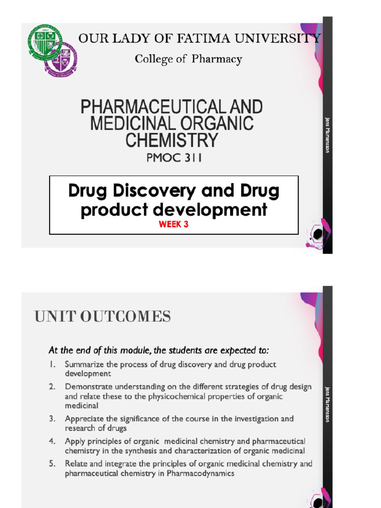WEEK 3 Drug Discovery and Drug Product Development | PDF