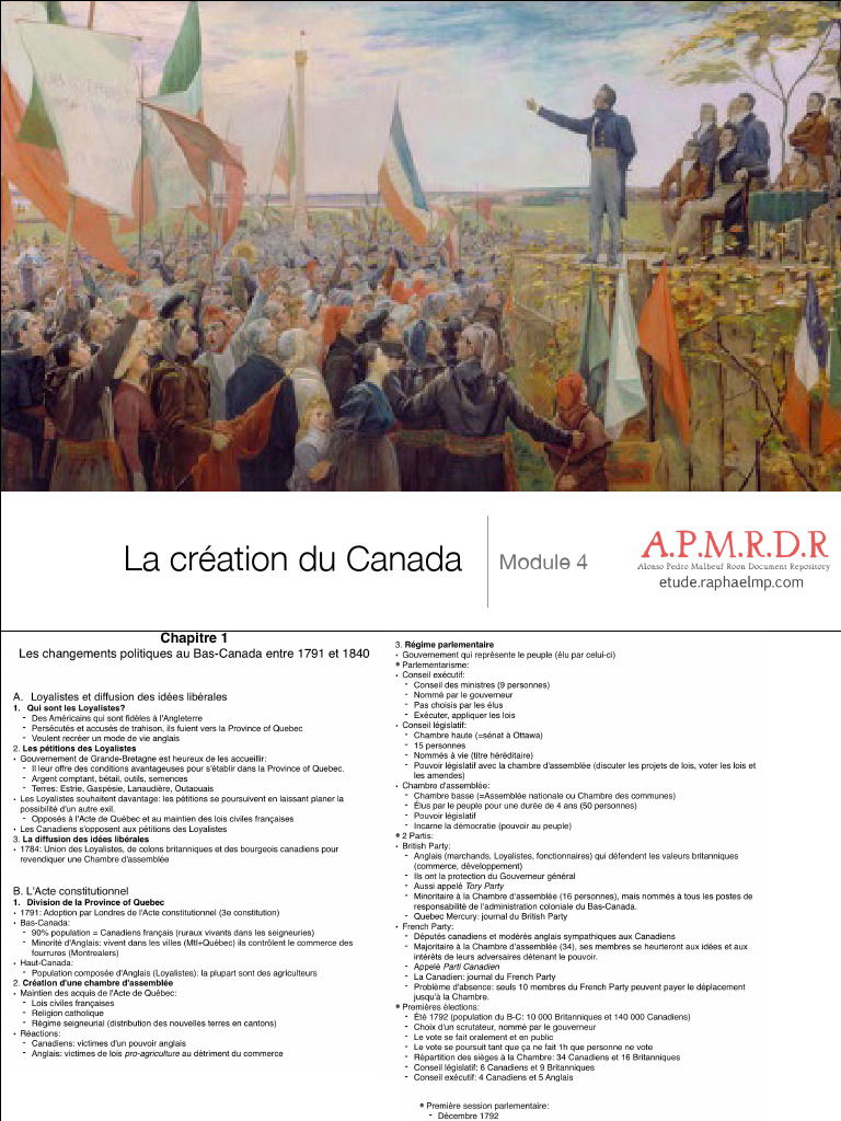 La Création Du Canada | PDF