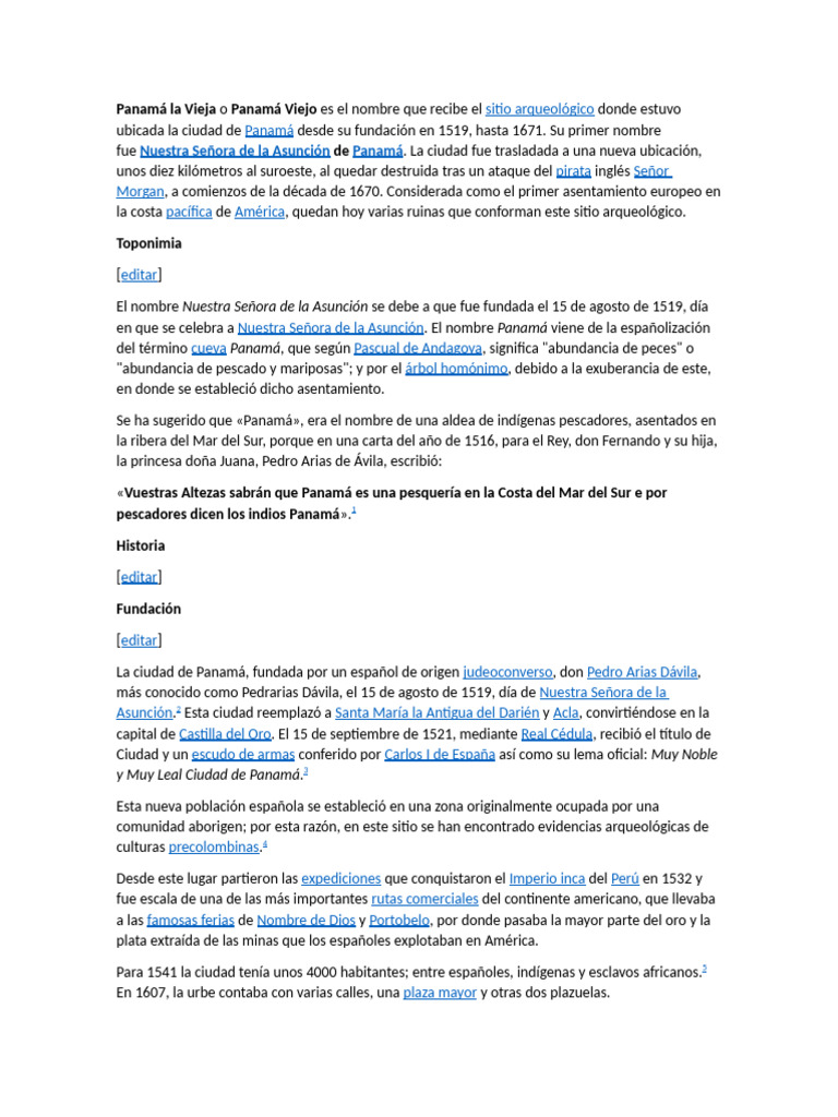 Panamá La Vieja | PDF