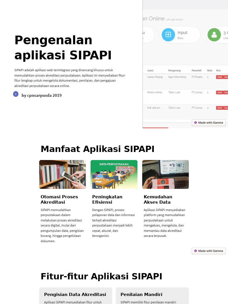 Pengenalan Aplikasi SIPAPI | PDF