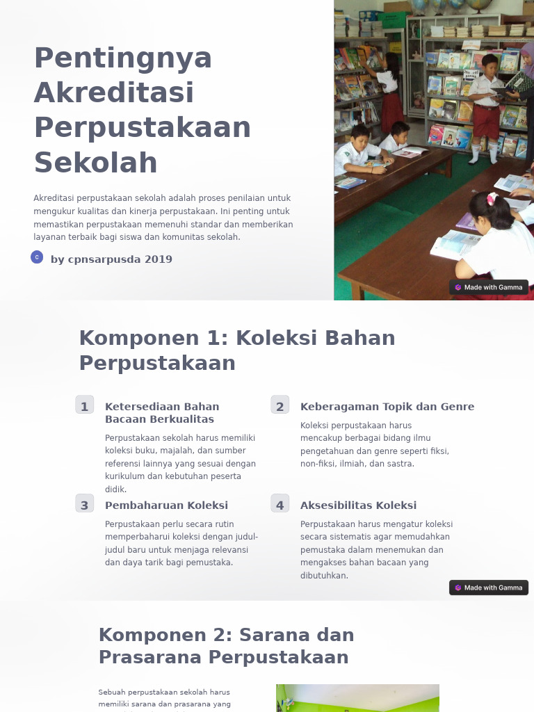 Pentingnya Akreditasi Perpustakaan Sekolah | PDF