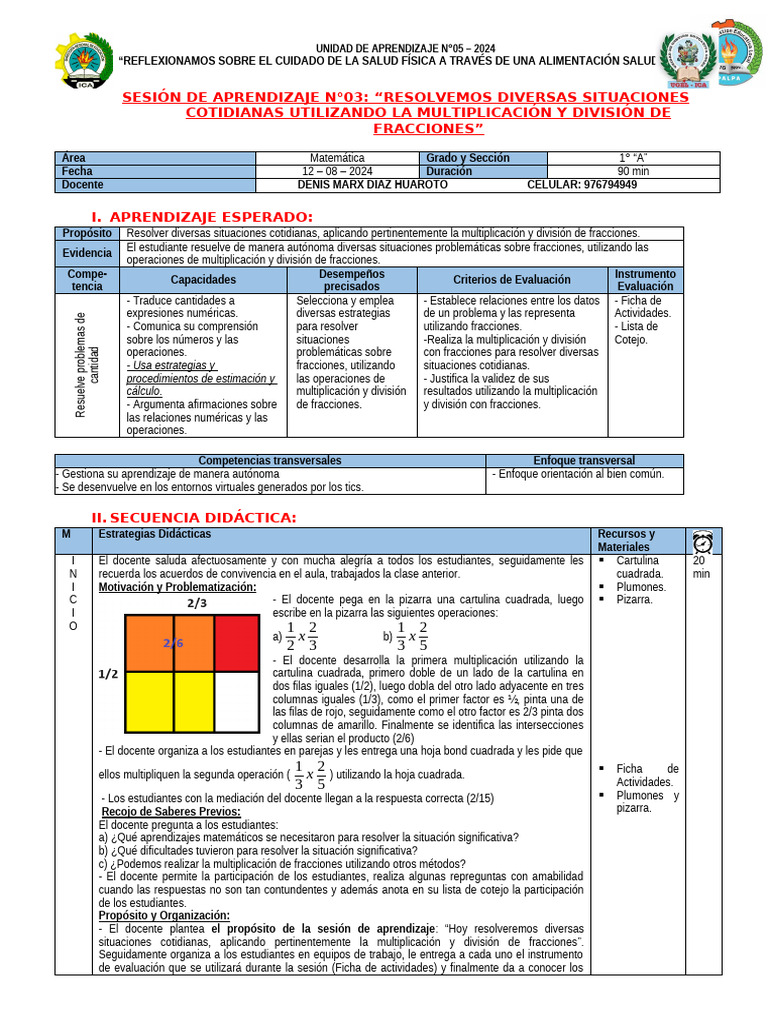 1°-Sesion 3-Ua5 - 2024 | PDF