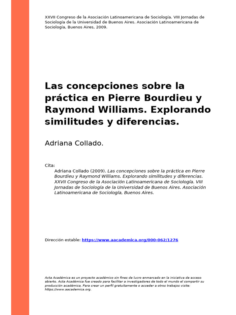 Adriana Collado (2009) - Las Concepciones Sobre La Prã¡ctica en Pierre ...