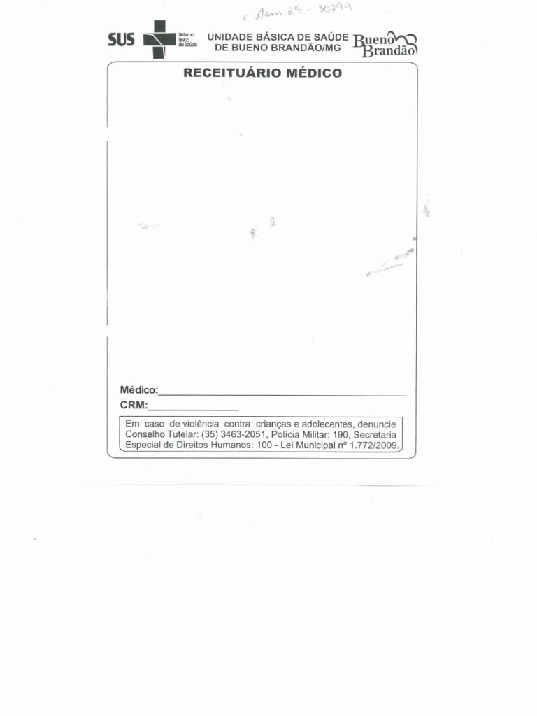 Item 25 Cód 30299 Receituário Médico | PDF