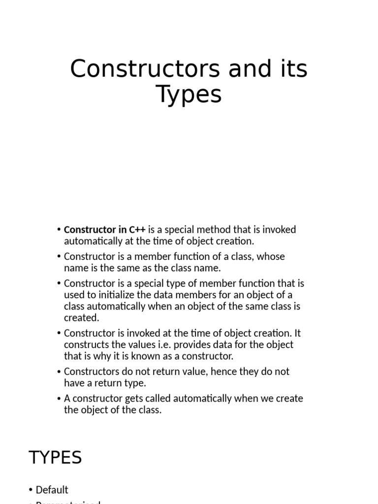 Constructors | PDF