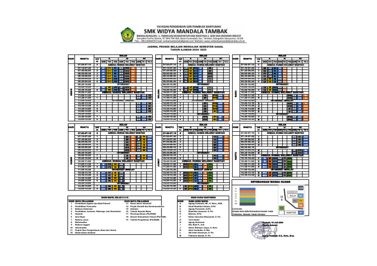Jadwal KBM 2024 2025 | PDF