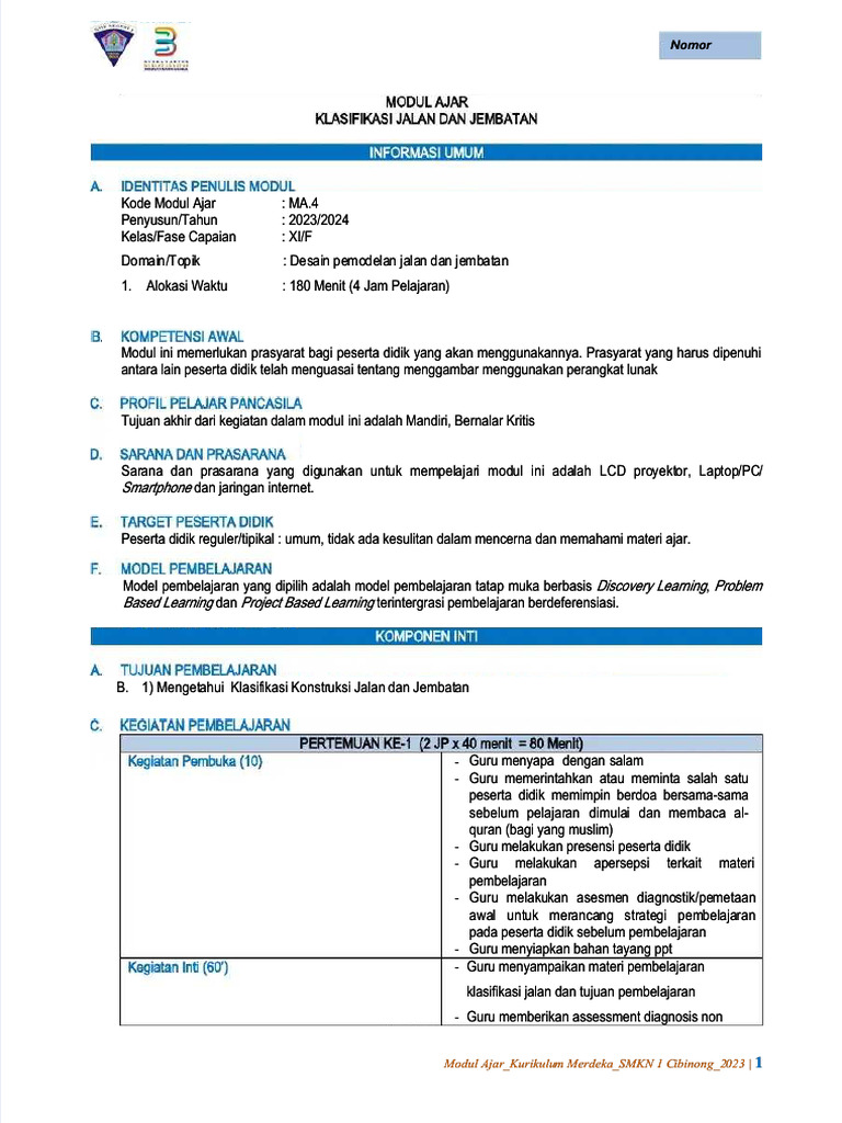 PDF Modul Ajar KJJ 1 Compress | PDF