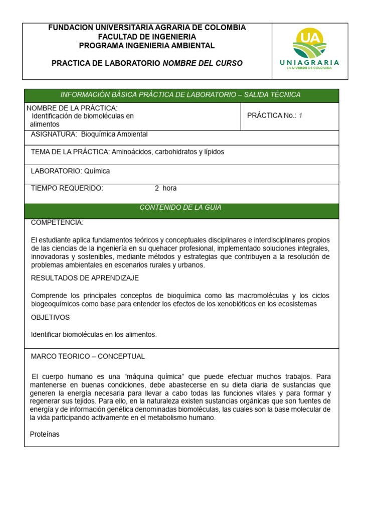 FORMATO PRACTICA DE LABORATORIO | PDF