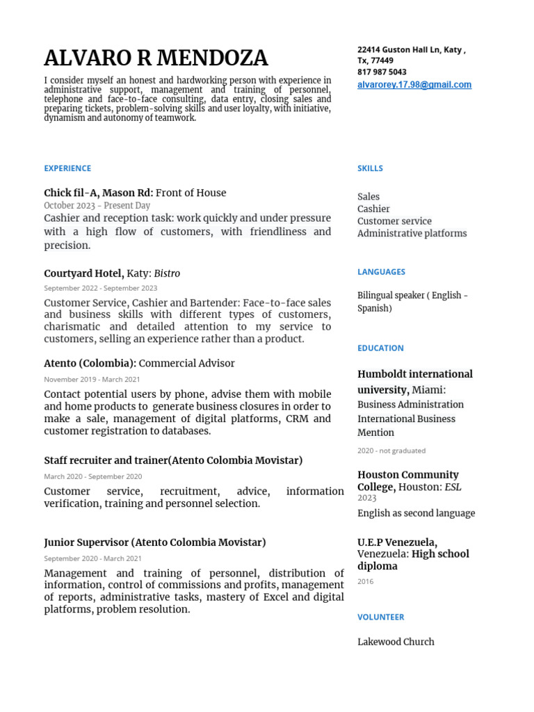 CV Alvaro Rey 2023 | PDF