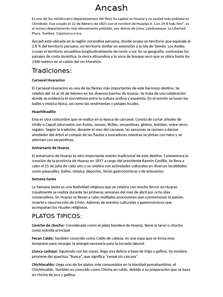 Ancash | PDF