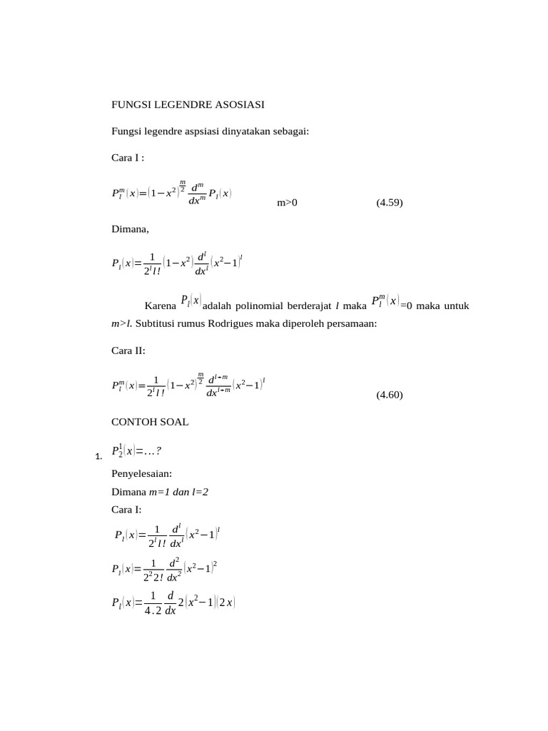 Bab 4 Fungsi Legendre Asosiasi | PDF