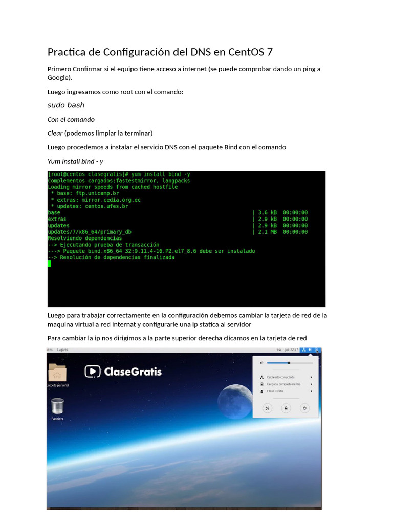 Practica DNS en Centos 7 | PDF