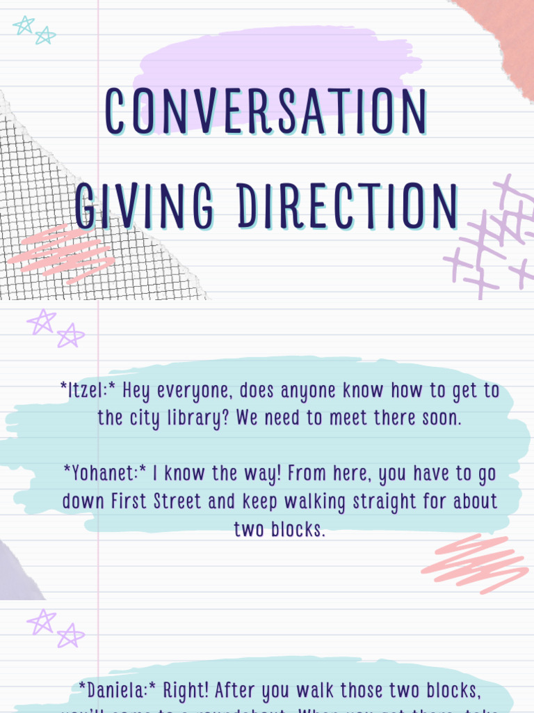 Conversation Giving Directions | PDF