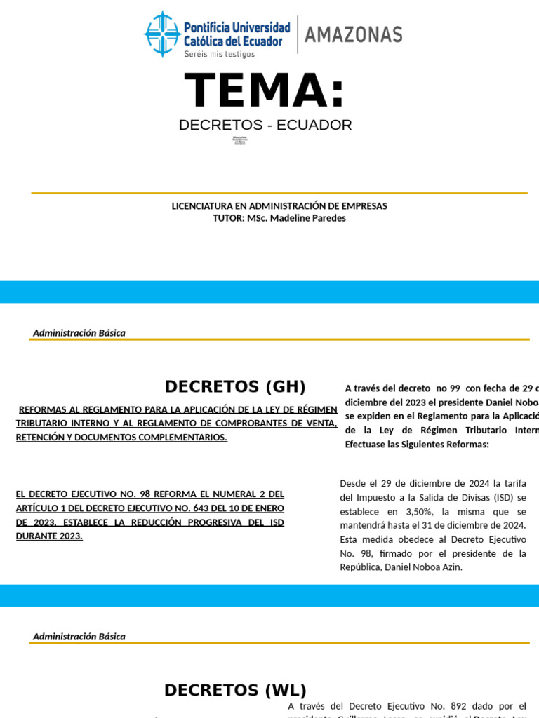 Presentación Decretos | PDF