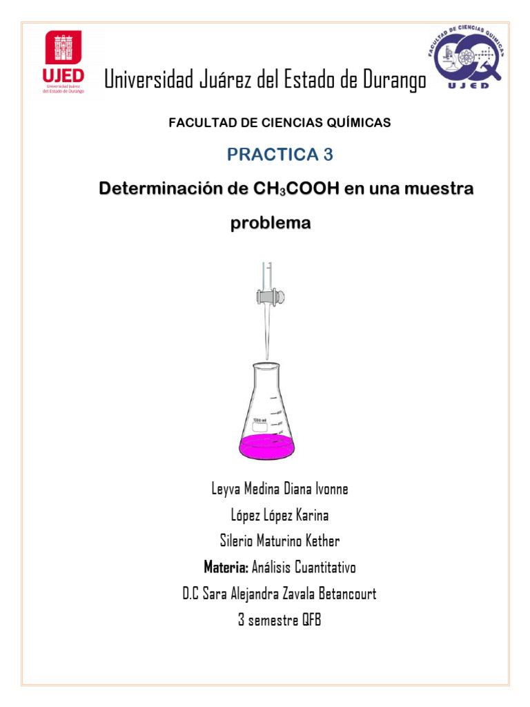 Practica 3 - Determinación de CH 3 COOH en Una Muestra | PDF