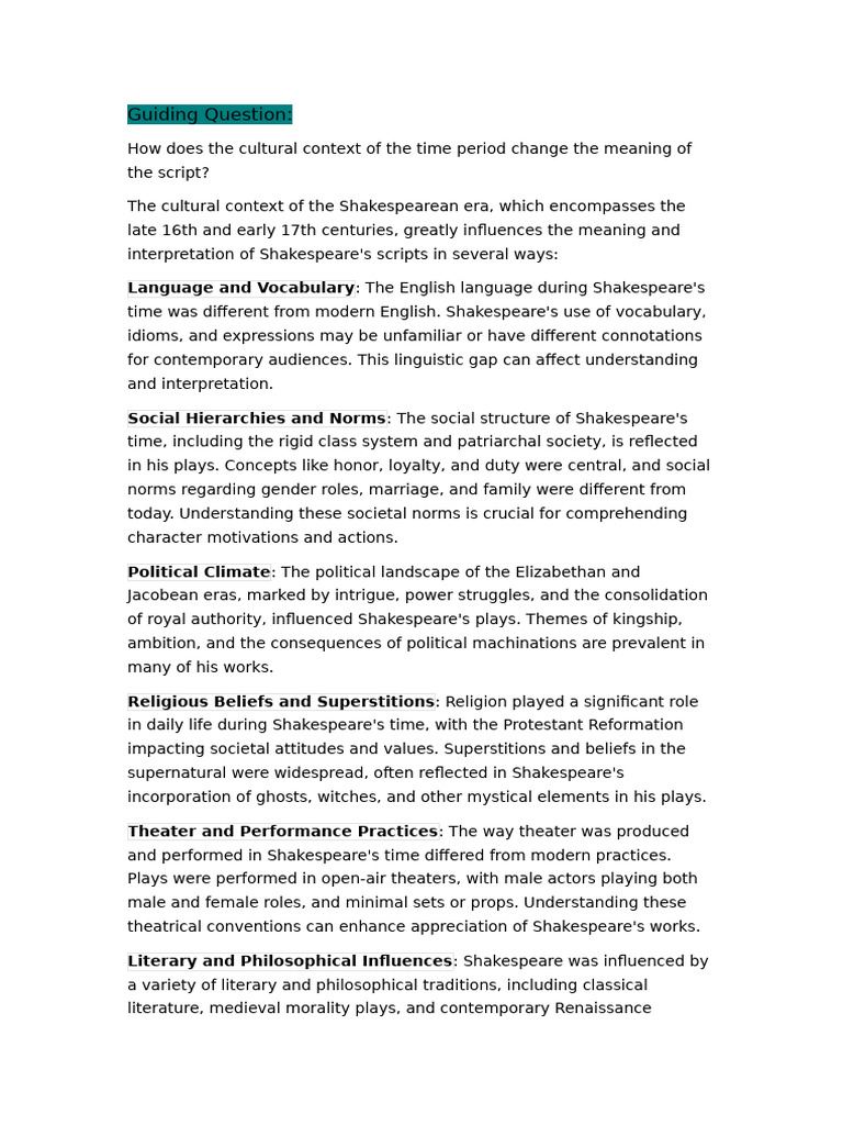 Cultural Context Changing The Script 24 - 03 - 11 | PDF