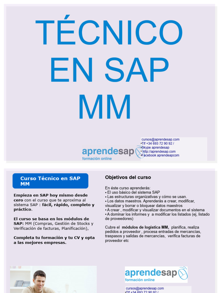 Aprendesap Curso Técnico SAP MM | PDF | Informática | Crecimiento ...