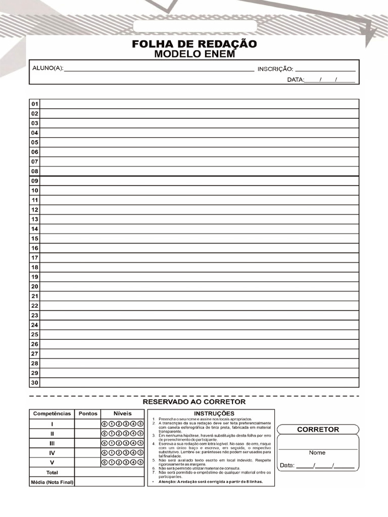 Folha de Redacao | PDF