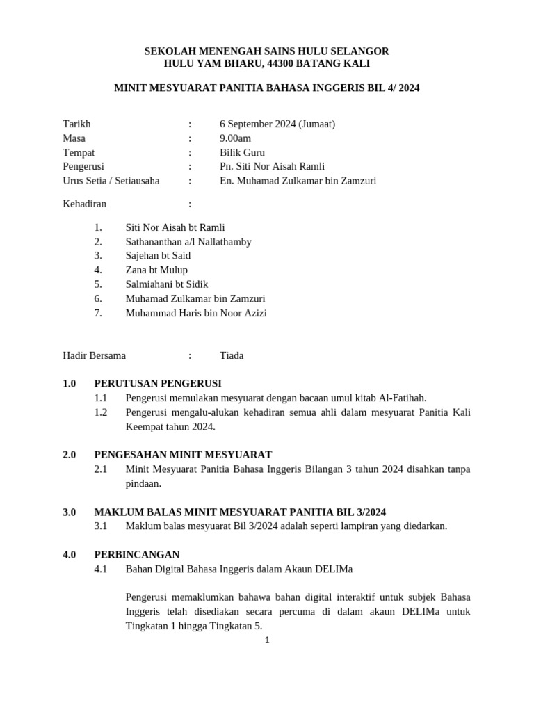 Minit Bi Bil 4 2024 | PDF