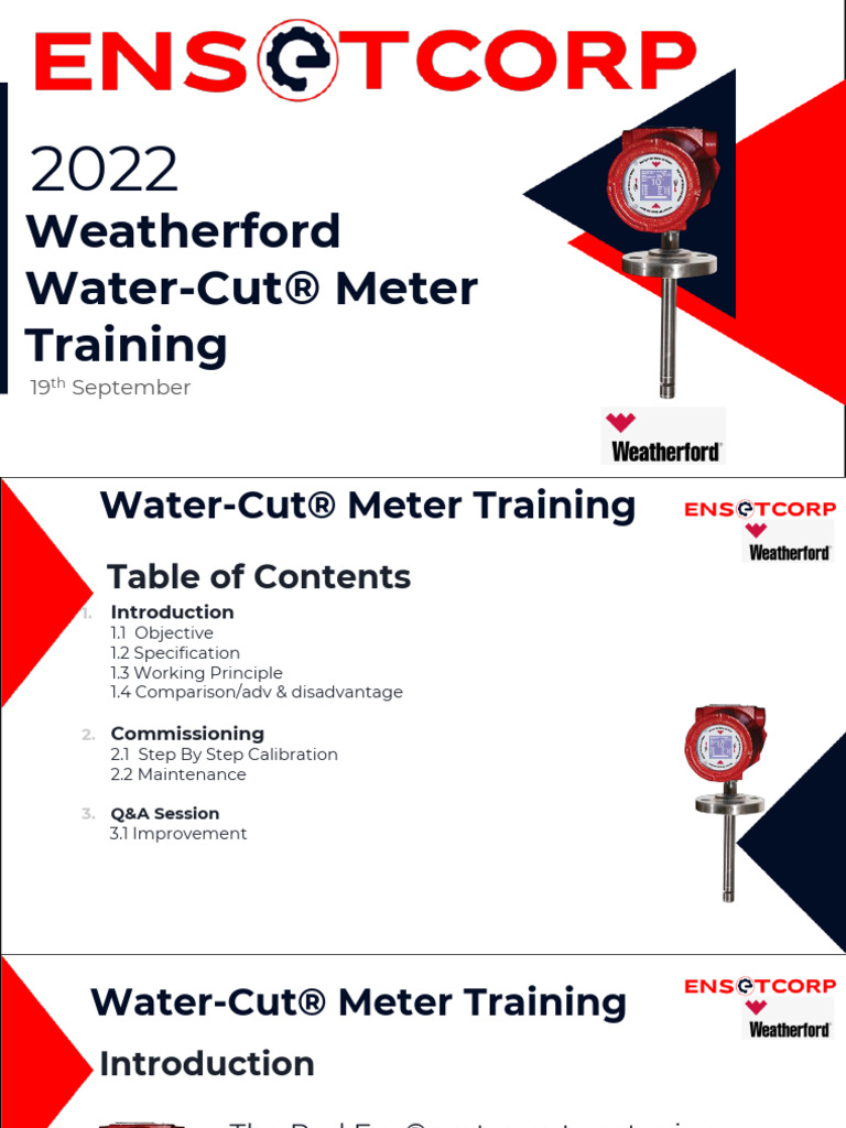 Red Eye Watercut Meter Training | PDF