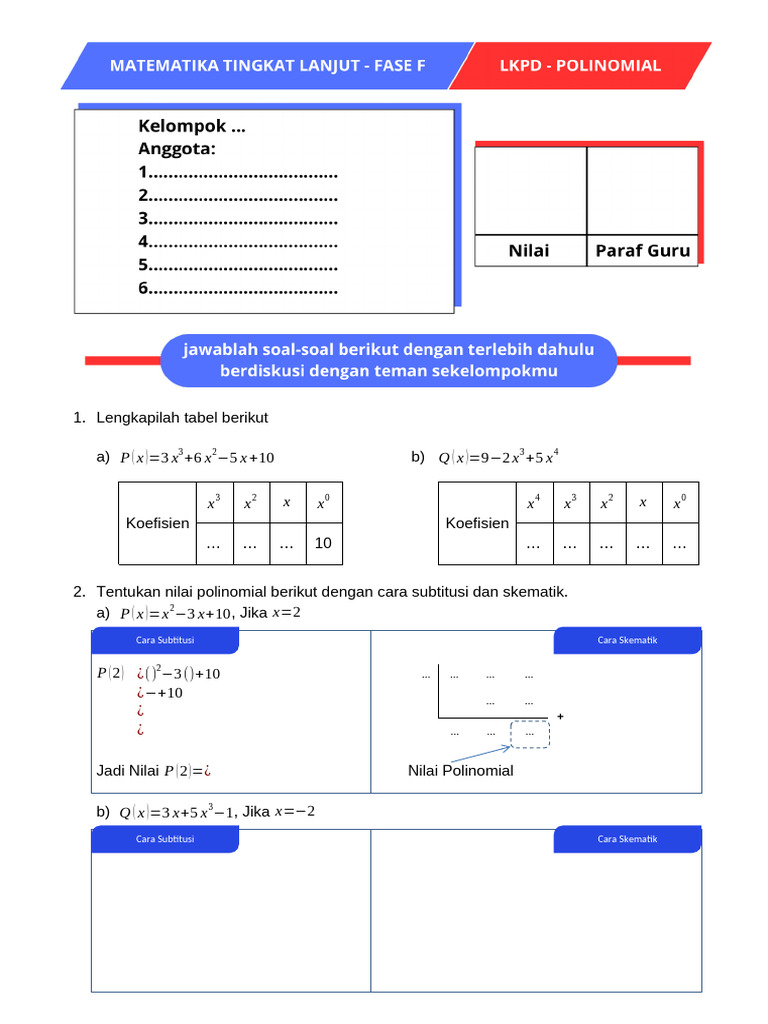 LKPD Polinom | PDF