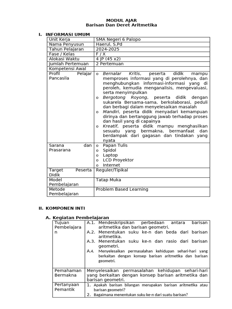 Fix Modul Ajar Pilinomial | PDF