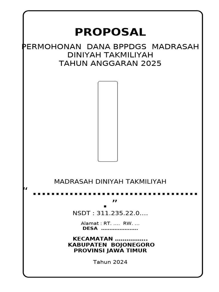 Contoh Proposal Pengajuan BPPDGS 2025 | PDF