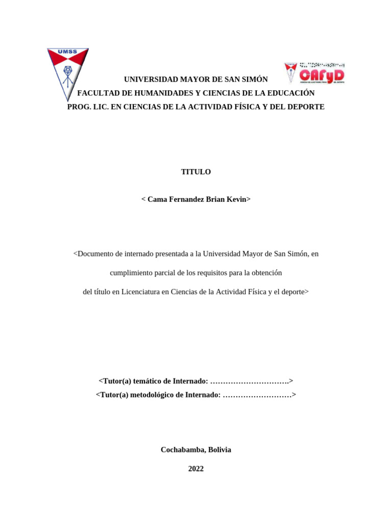 Formato Internado | PDF