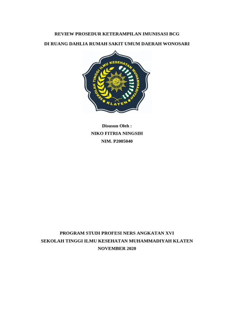 Dops IMUNISASI BCG | PDF