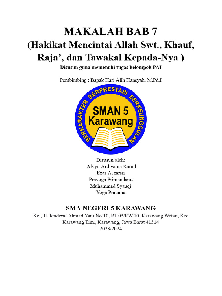 Makalah Pai Bab 7 Kelompok 2 | PDF