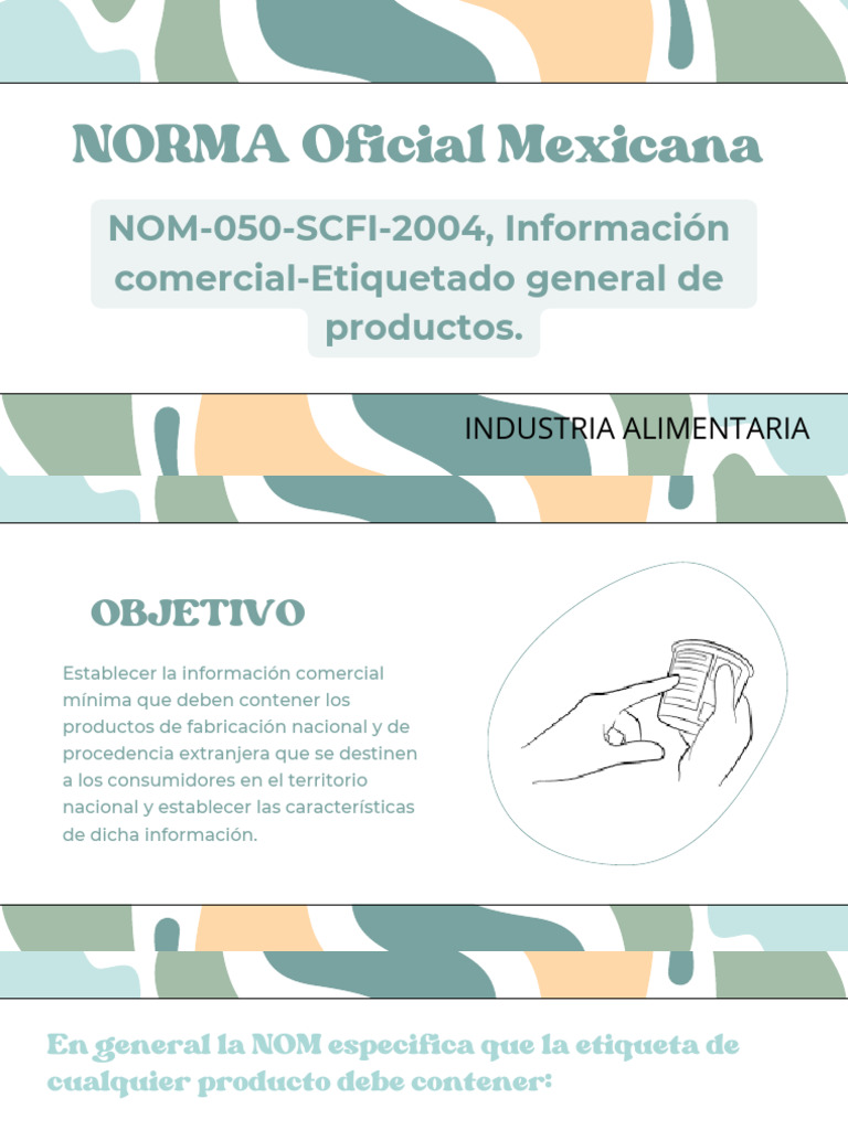 Norma Oficial Mexicana "Nom-050-Scfi-2004" | PDF | México | Sistema ...