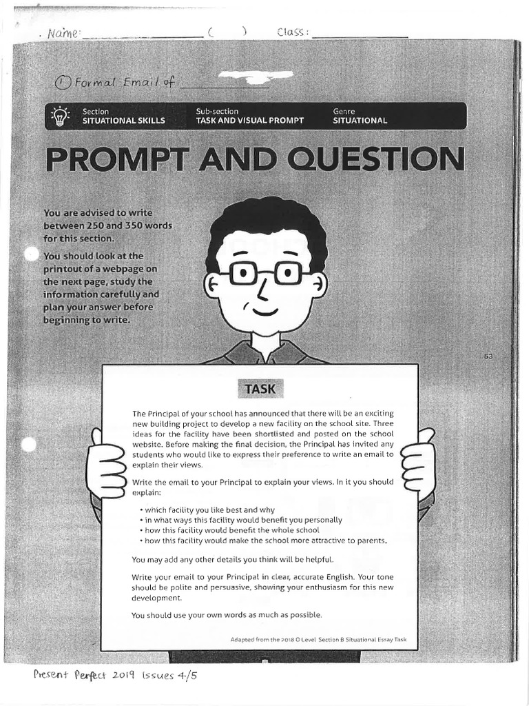 Situational Writing Prompt and Qns | PDF