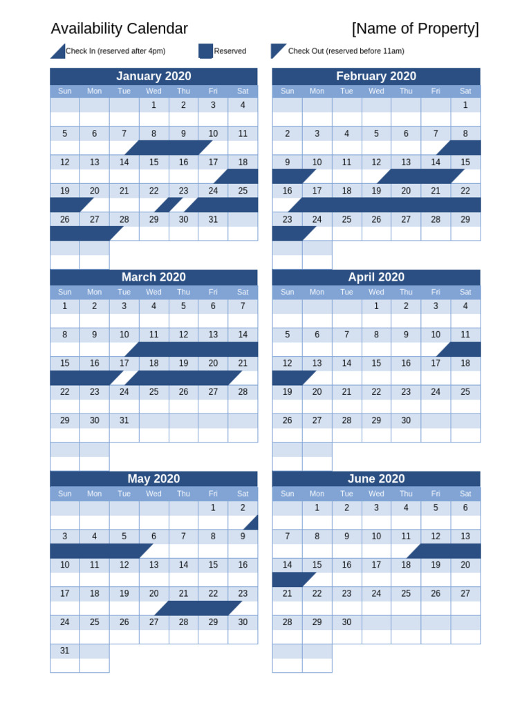 Availability Calendar | PDF