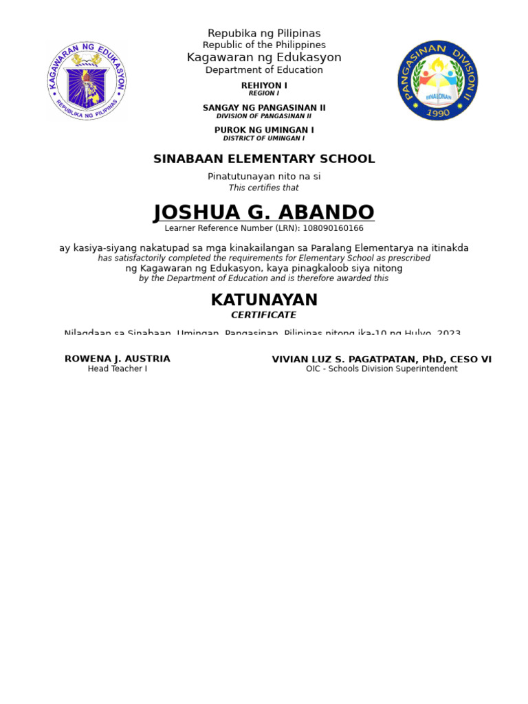 Diploma Grade 6 | PDF