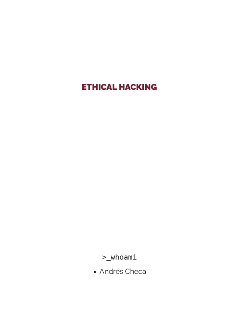 Introducción Ethical hacking | PDF