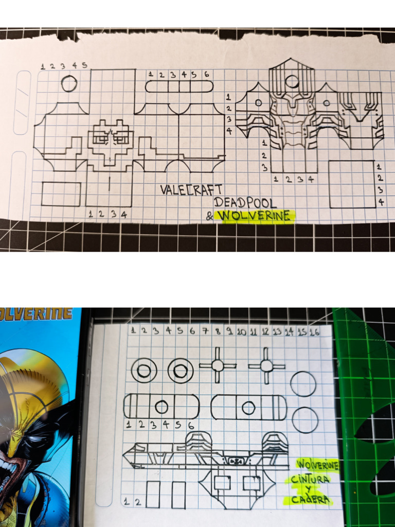 Wolverine Minecraft Plantillas para Guía de Papercraft Hecho Por VALECRAFT y Yo | PDF