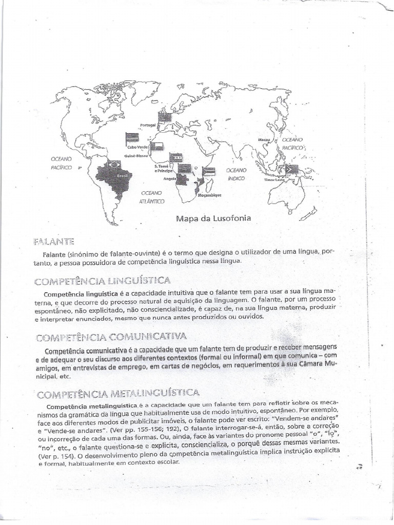 Mapa Da Lusofonia - L. Portuguesa | PDF