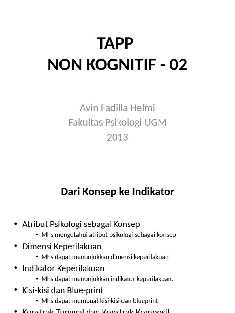 Chapter 2 tapp non kognitif 2 | PDF