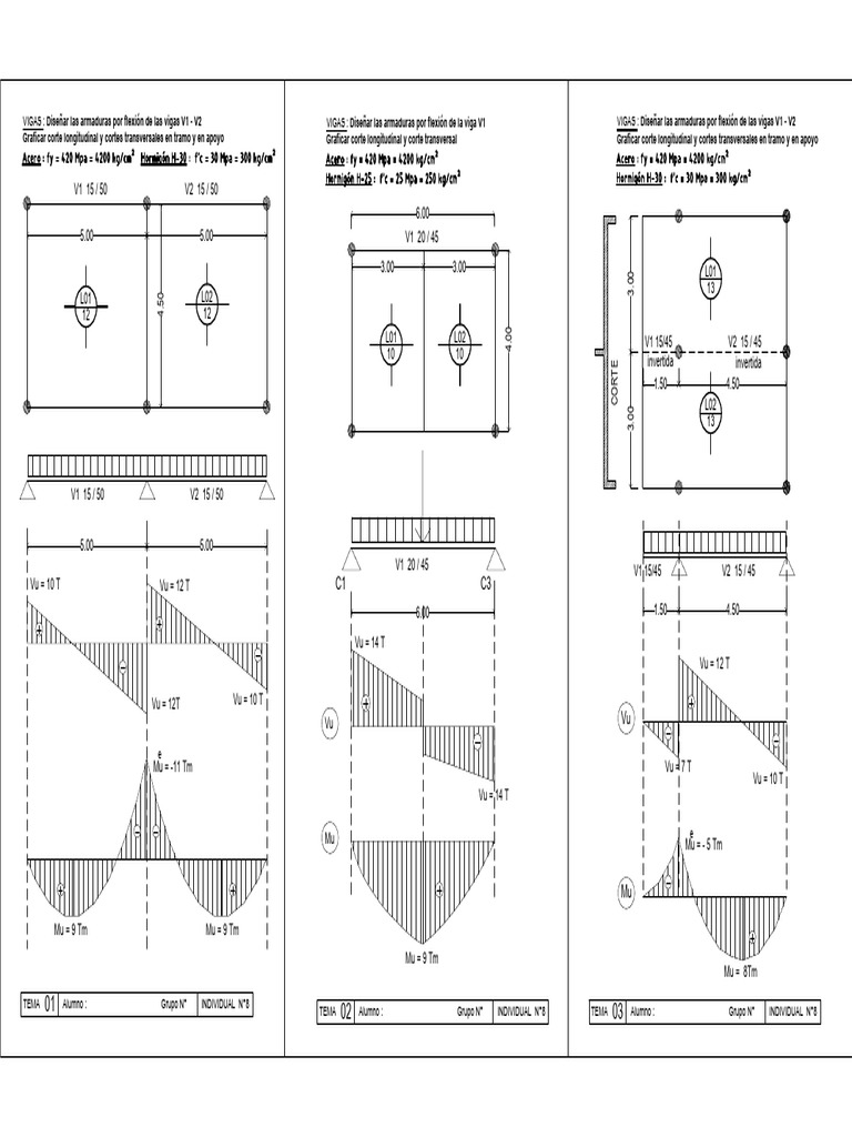 Individual N°7 VIGAS Rectangular-Model-2 | PDF