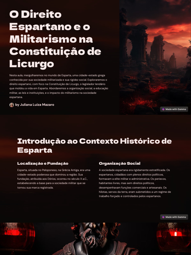 O Direito Espartano e o Militarismo Na Constituicao de Licurgo | PDF