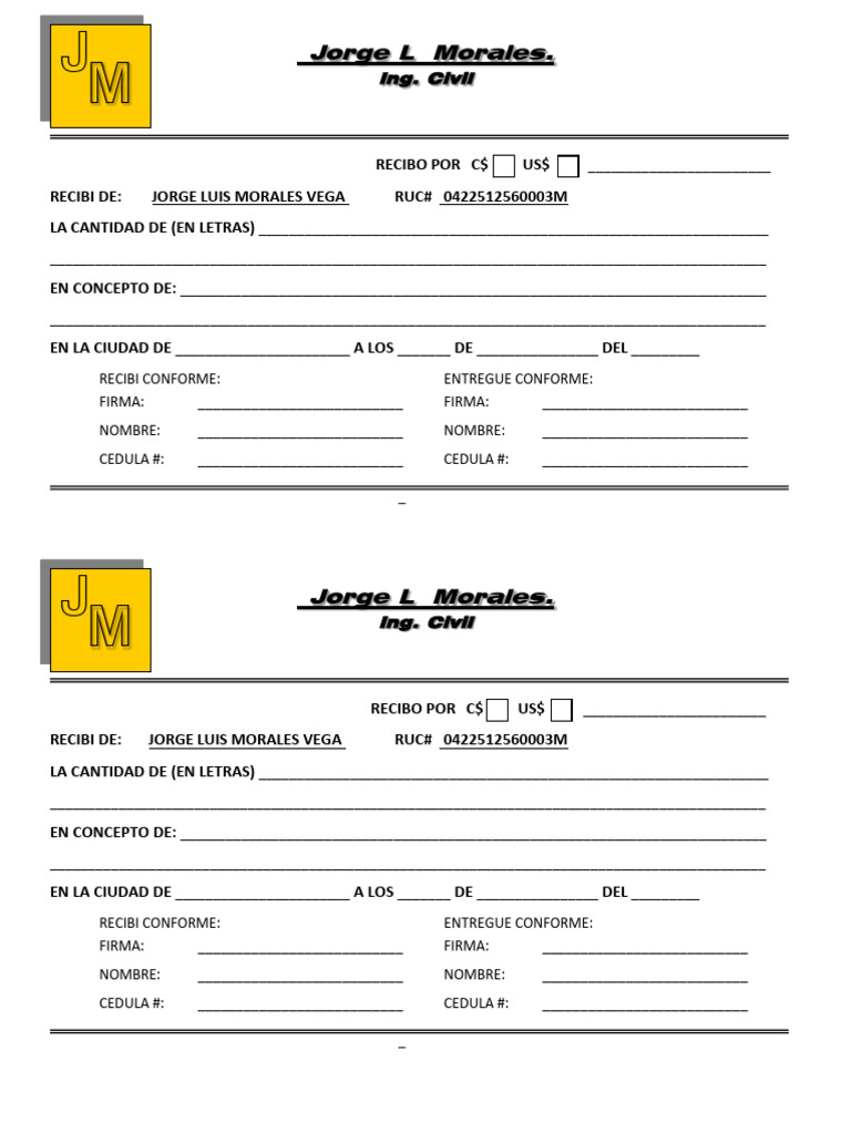 Formato de Recibo Con Logo | PDF