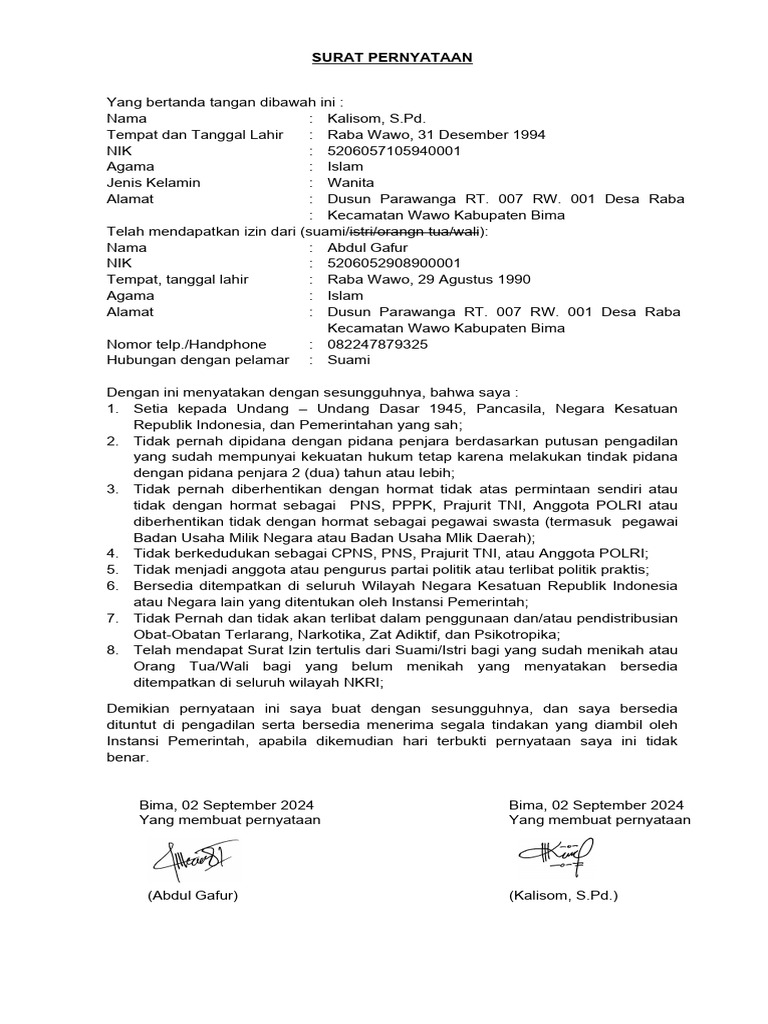 Izin - Kalisom | PDF