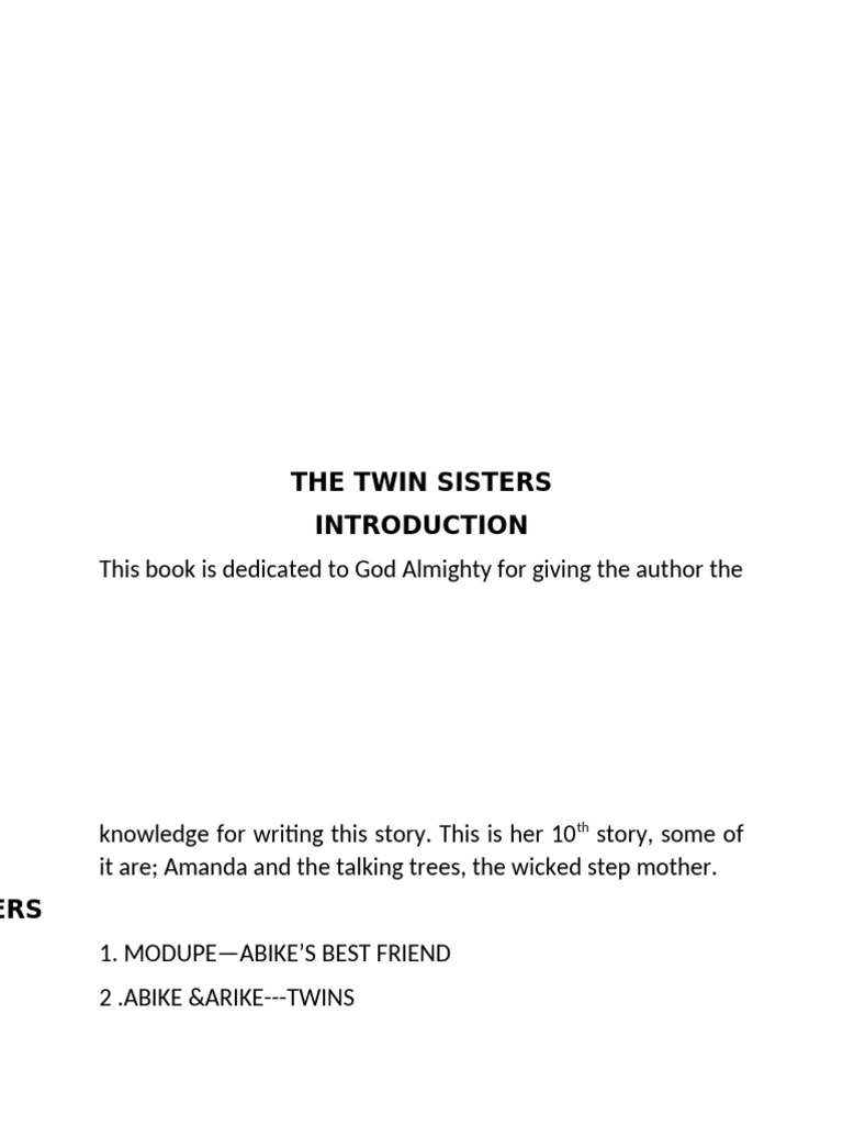 The Twin Sisters | PDF