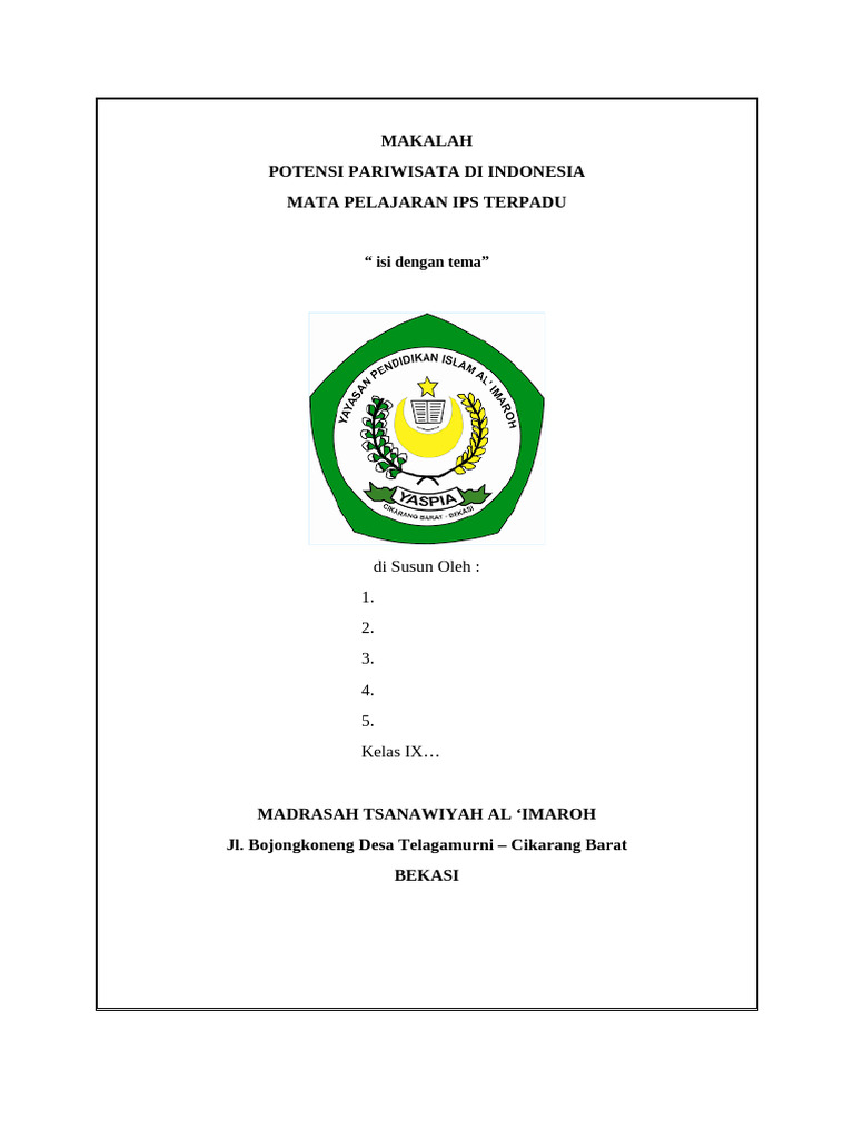 Template Makalah | PDF