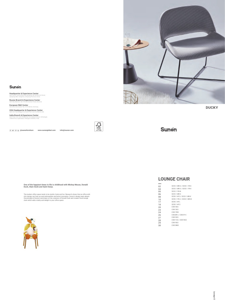Ducky Brochure Compressed | PDF | Chair