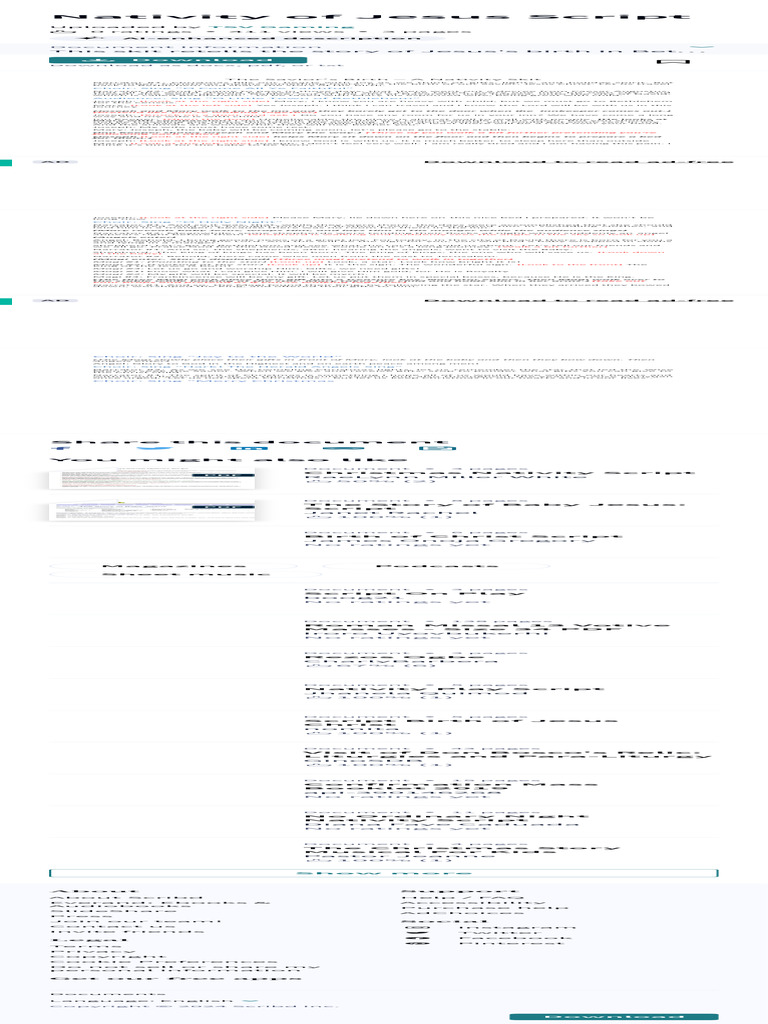 Nativity of Jesus Script PDF Biblical Magi … | PDF